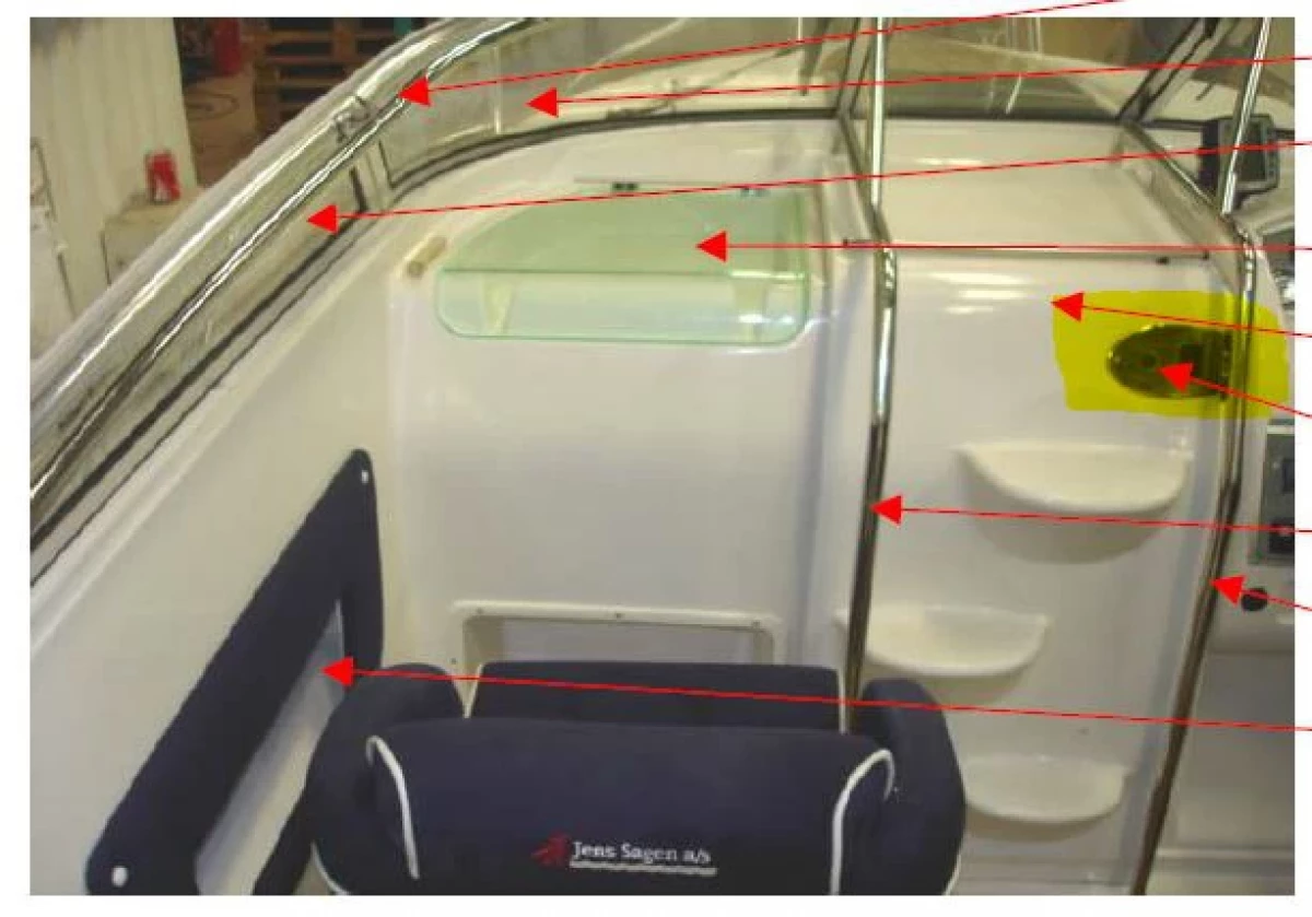 Qs/uttern Kabindørlås Komplett - - Quicksilver Båtdeler