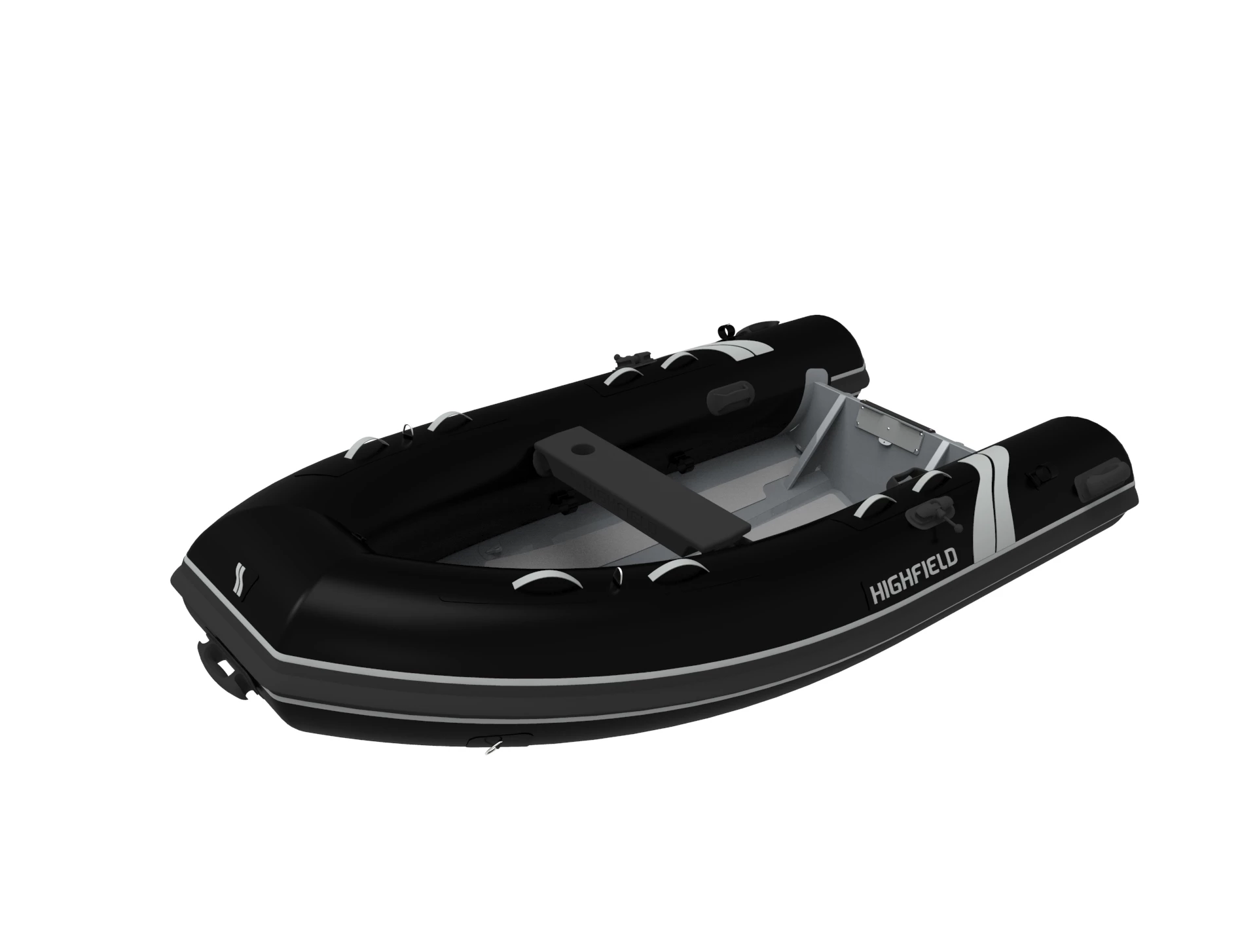 Highfield 310 Ultralite Alu Rib - Sort Pvc Pontong - Grått Skrog ...