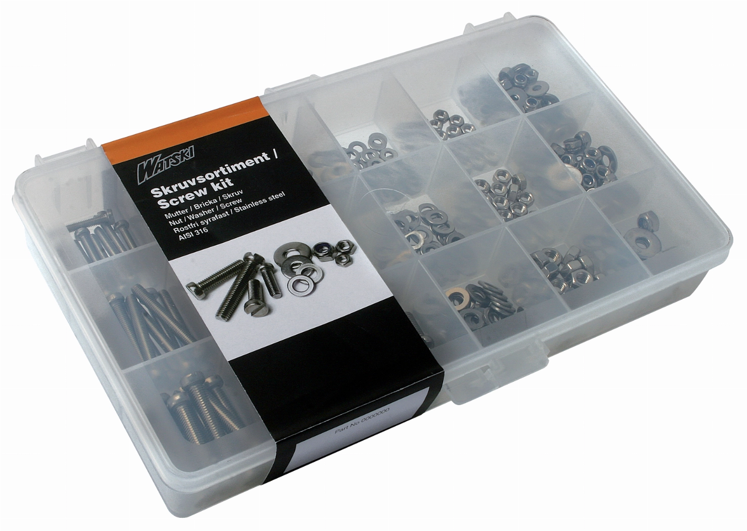 Bolt/mutter/skive Kit 480 Stk.